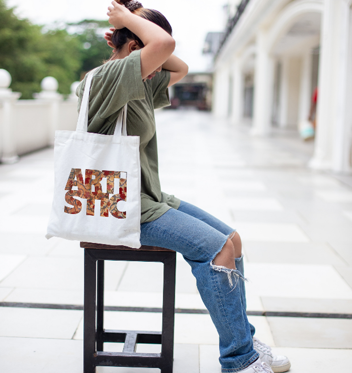 Totebag Simple Face - Croco Studio Graphik